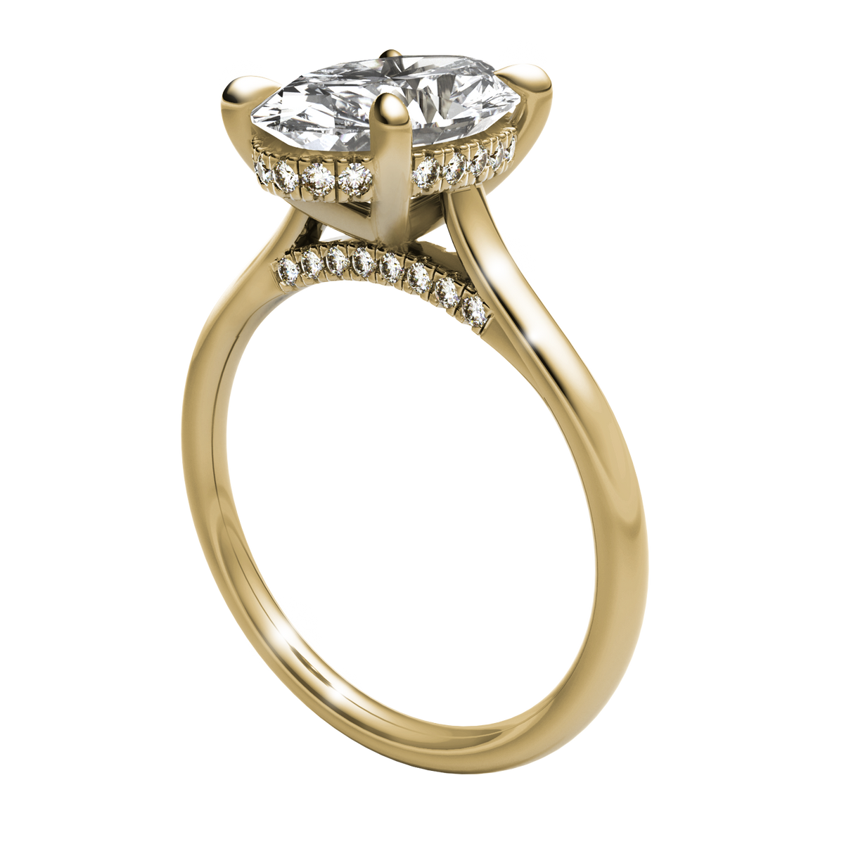 Signature Skinny™ Notre Dame + Hidden Halo – Ring Artisan
