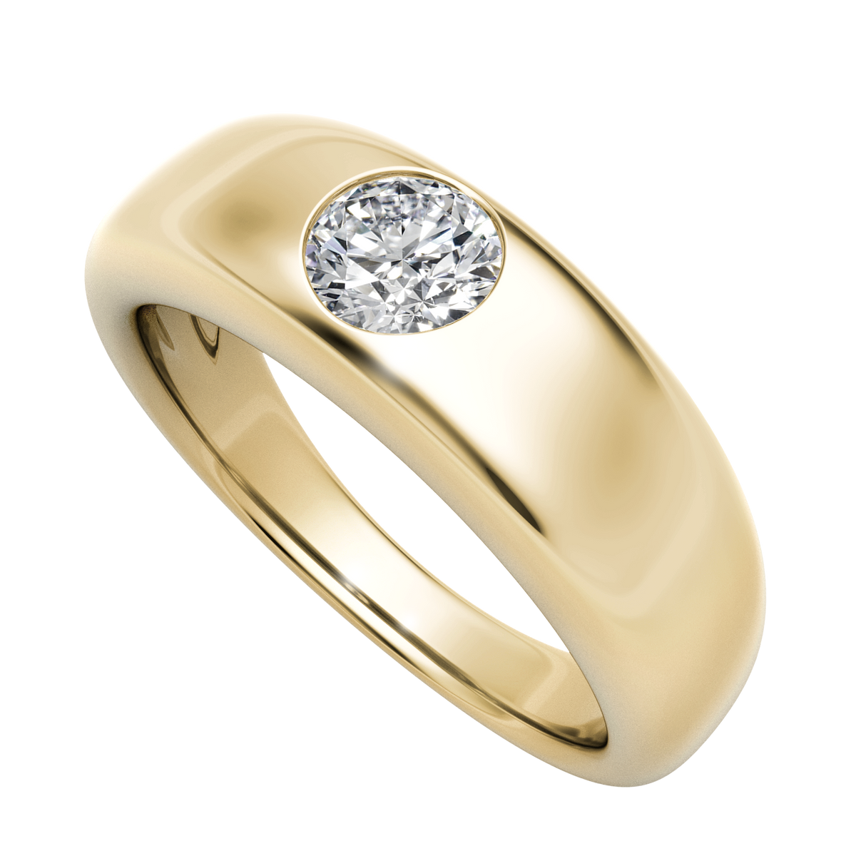 Swiss Set Stone in Tapered Shank – Ring Artisan
